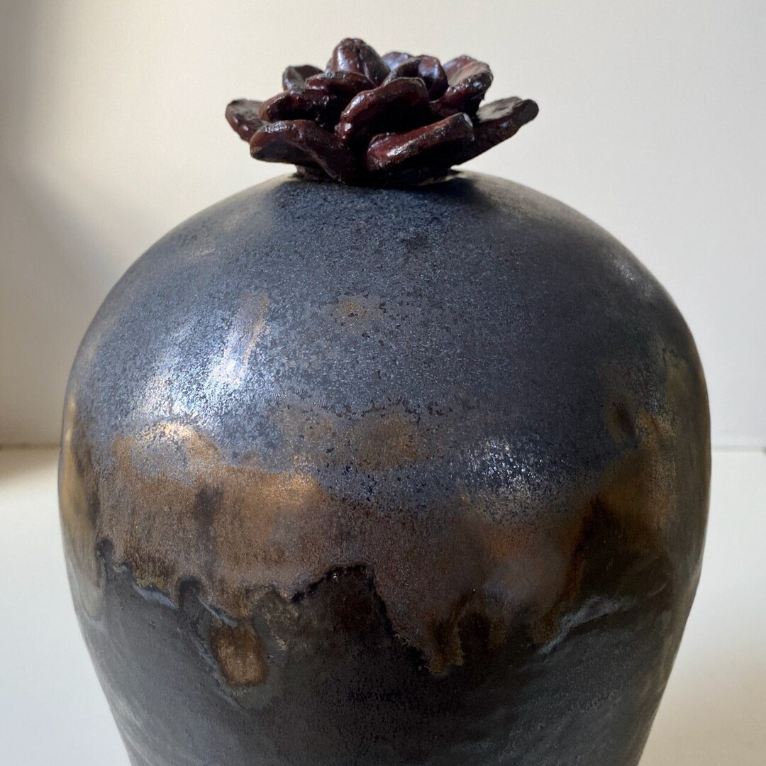 Cremation Urn - Adult Size, Large Unique Artistic Urn Handmade Ceramic ...