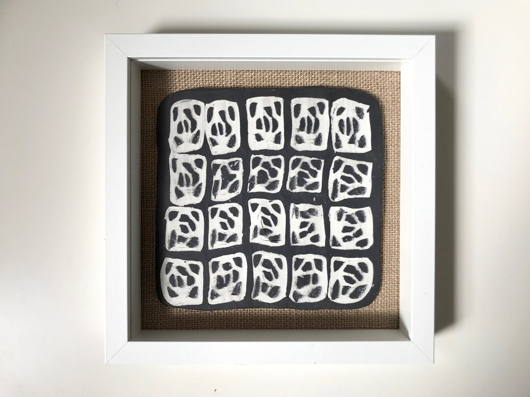 Decorative Tile -beautiful Unique Porcelain Framed Tile, Wall Hanging ...