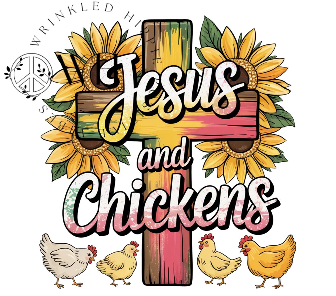 Jesus and Chickens PNG, Chicken Lover Digital Design, Jesus Lover Png ...