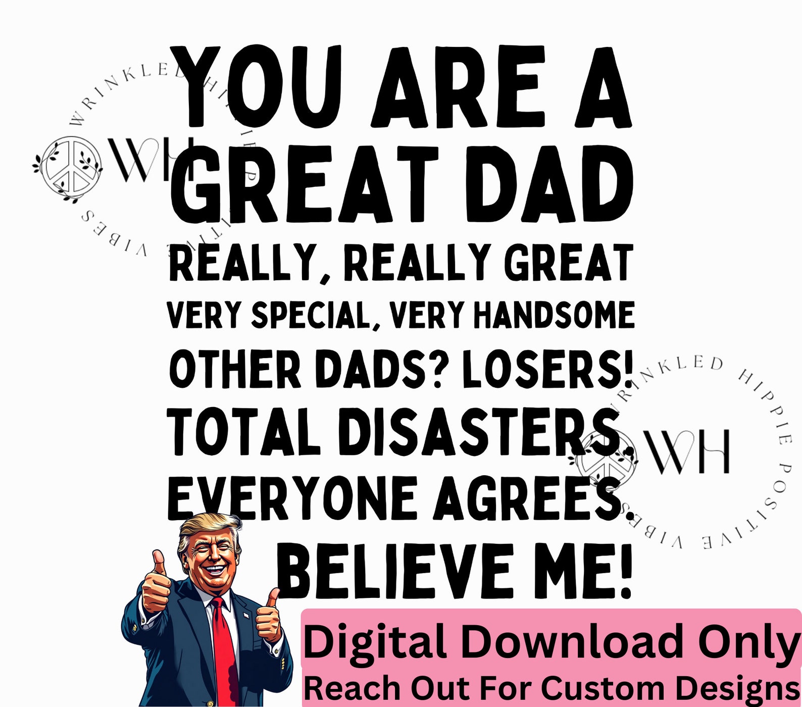 Trump PNG, Trump Dad Shirt PNG, Funny Dad Gift, Gift From Daughter ...
