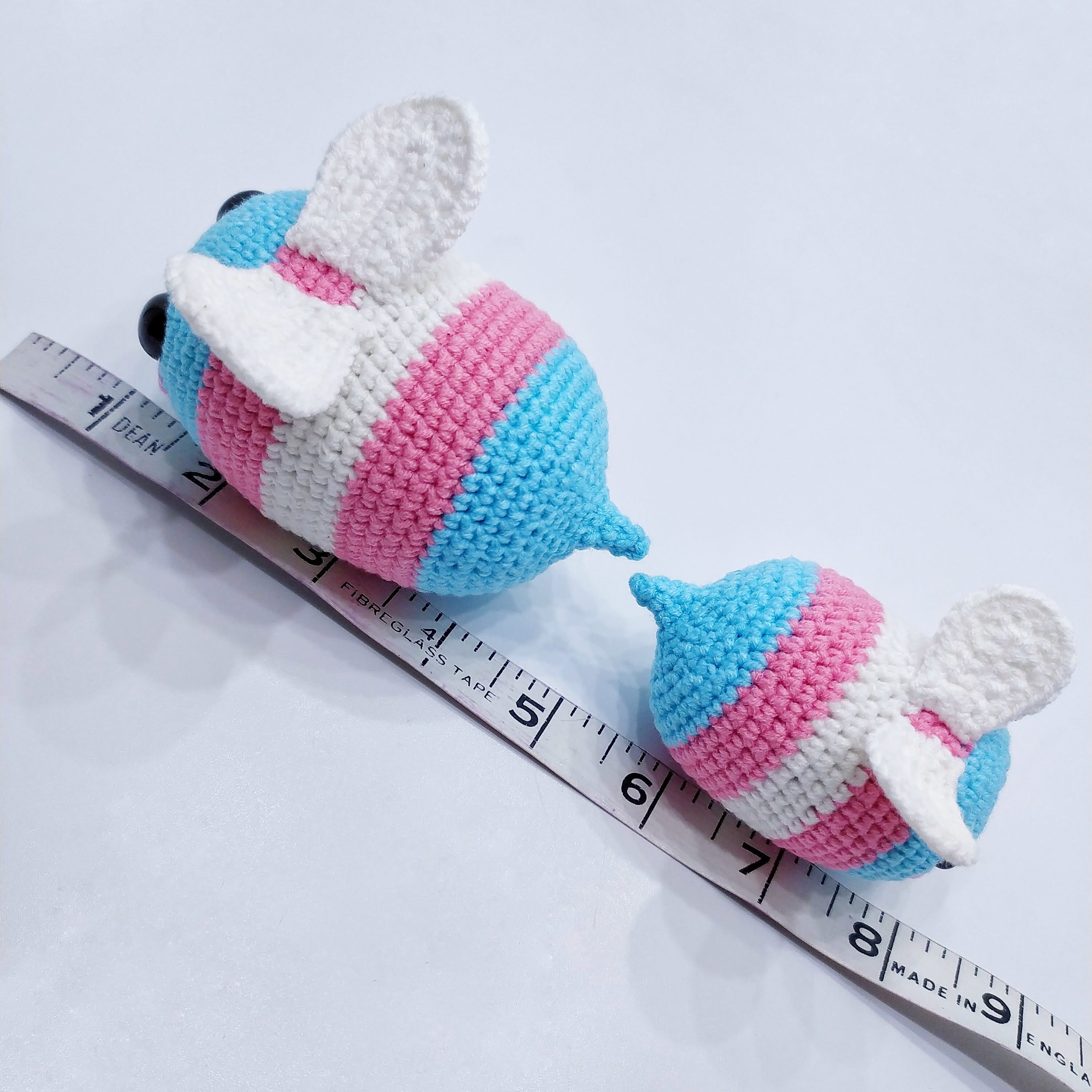 Toys LGBTQ Transgender Jumbo Crochet Amigurumi Pride Bee Pride Crochet ...