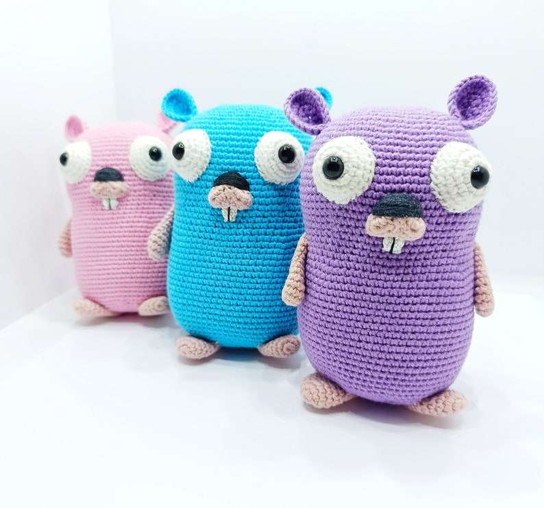 Golang Gopher Crochet Gopher Go Plush Toy Gopher Amigurumi Cute Coder ...