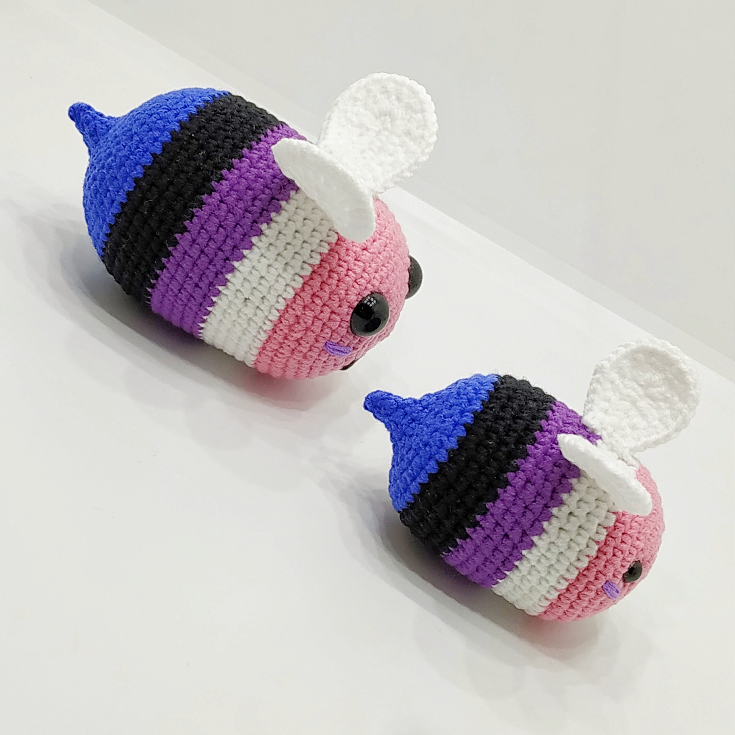 Genderfluid Pride Plush Bee Pride Plush Bee LGBTQ Crochet - Etsy UK