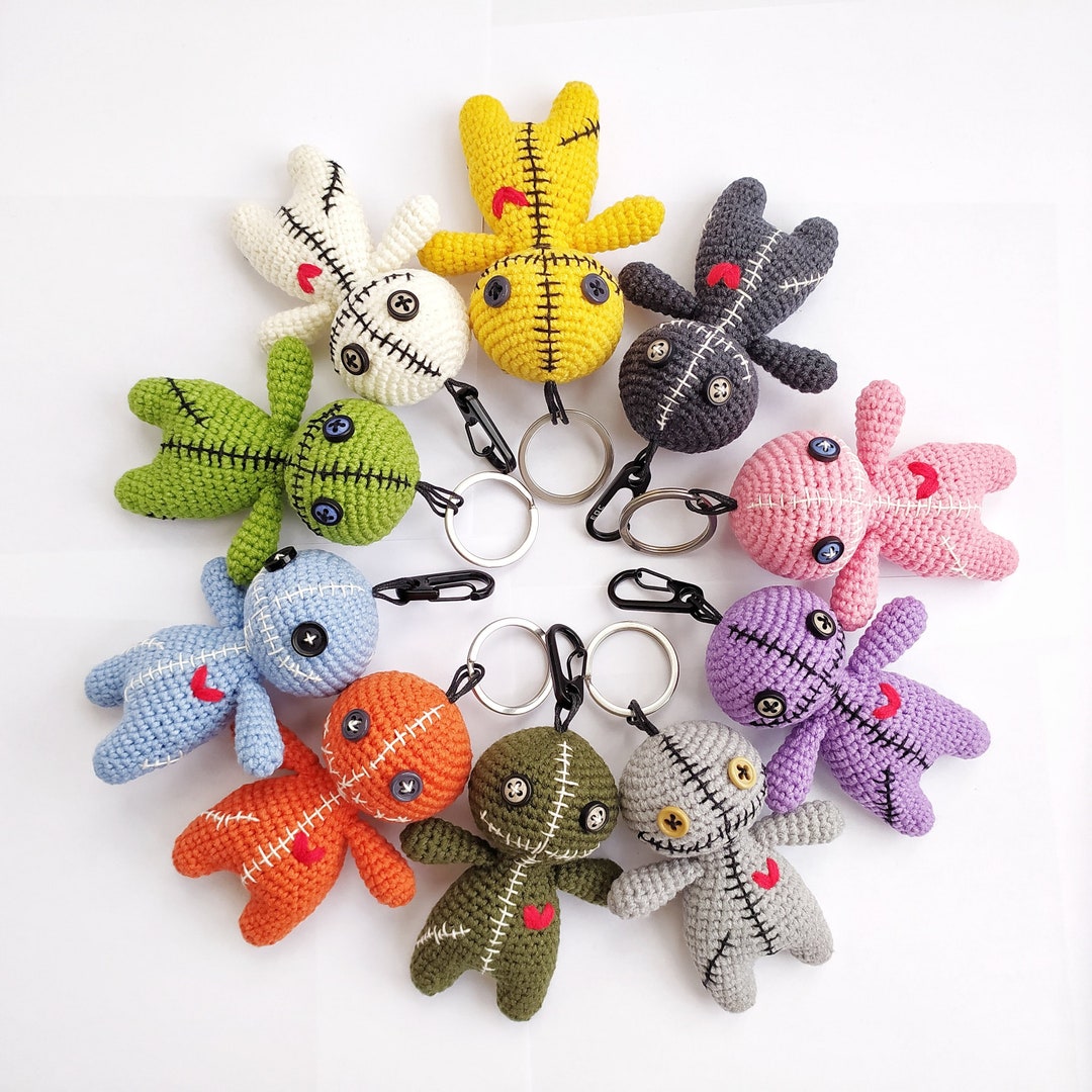 VOODOO Keychain Baby Zombie Keychain Tiny Voodoo Doll Crochet Plush ...