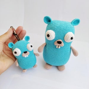 Gopher Go Plush Toy Golang Gopher Crochet Gopher Amigurumi Cute Coder Gift - Etsy