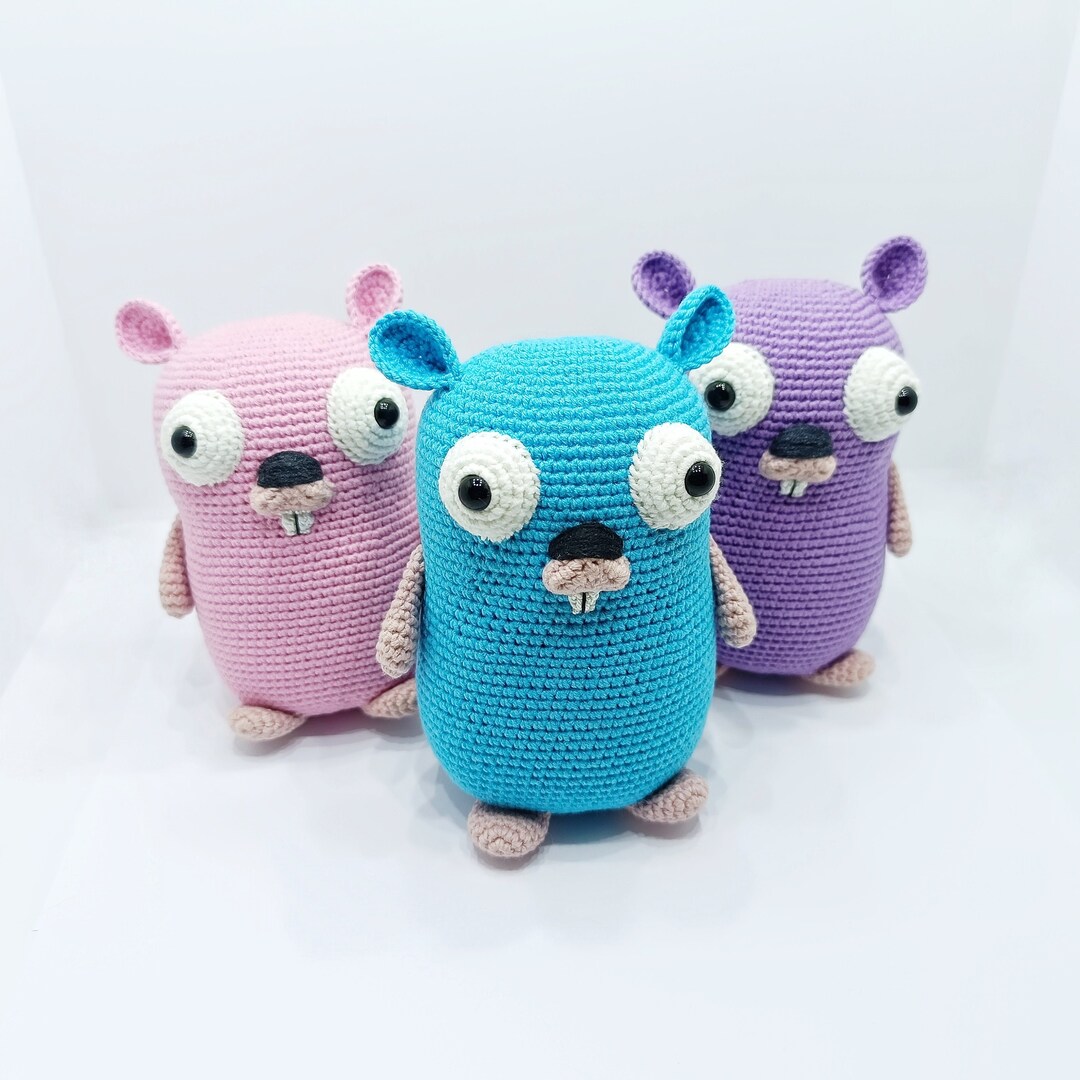 Golang Gopher Crochet Gopher Go Plush Toy Gopher Amigurumi Cute Coder Gift - Etsy