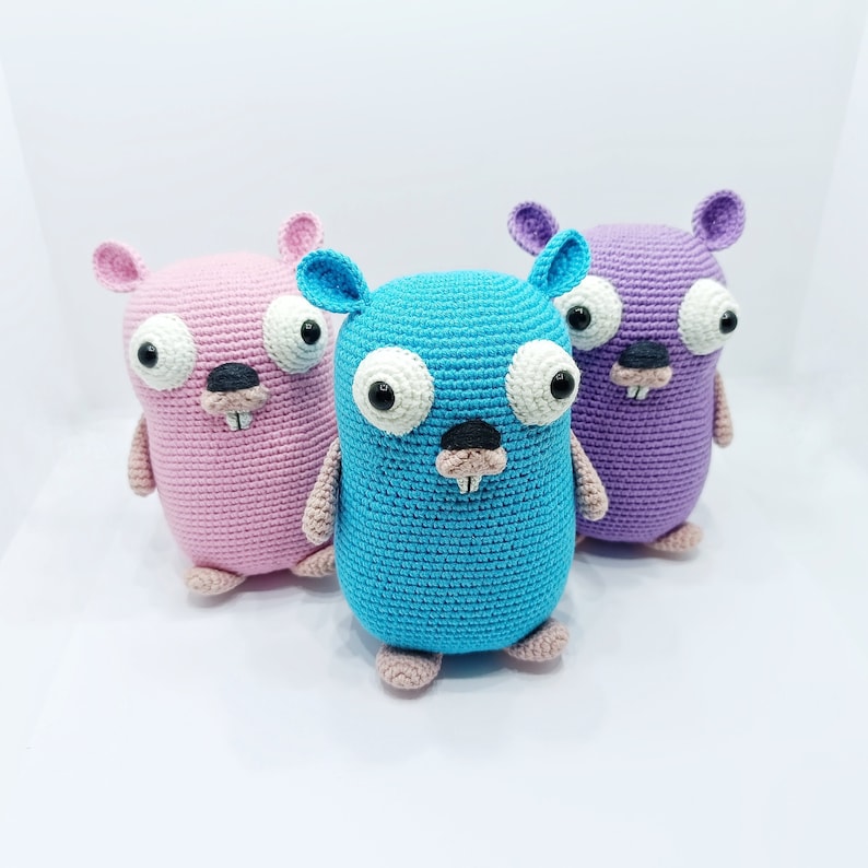 Golang Gopher Crochet Gopher Go Plush Toy Gopher Amigurumi Cute Coder ...