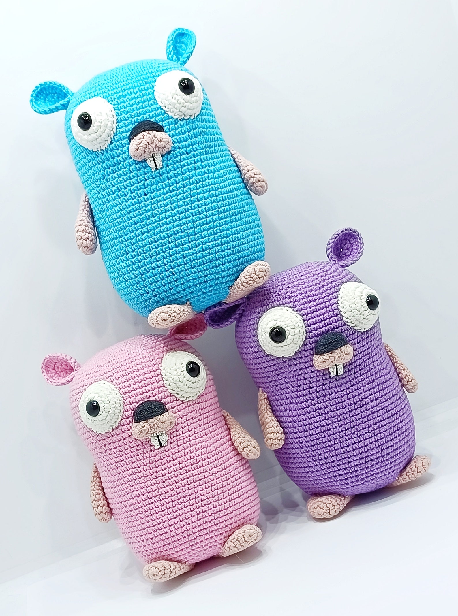 Golang Gopher Crochet Gopher Go Plush Toy Gopher Amigurumi Cute Coder ...