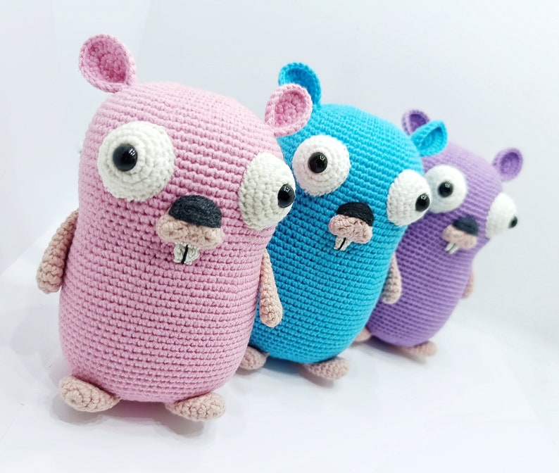 Golang Gopher Crochet Gopher Go Plush Toy Gopher Amigurumi Cute Coder ...