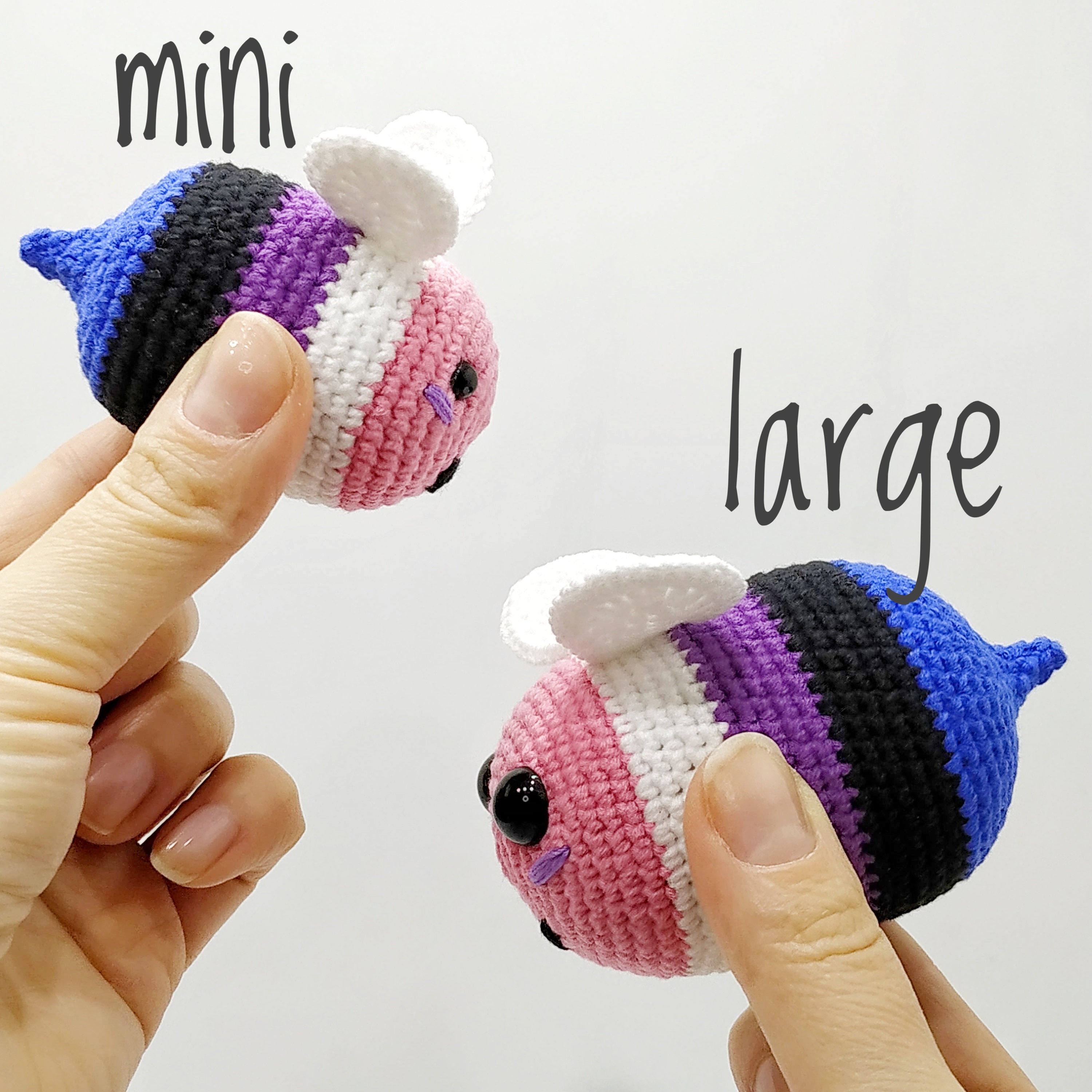 Genderfluid pride plush bee Pride plush bee LGBTQ Crochet | Etsy