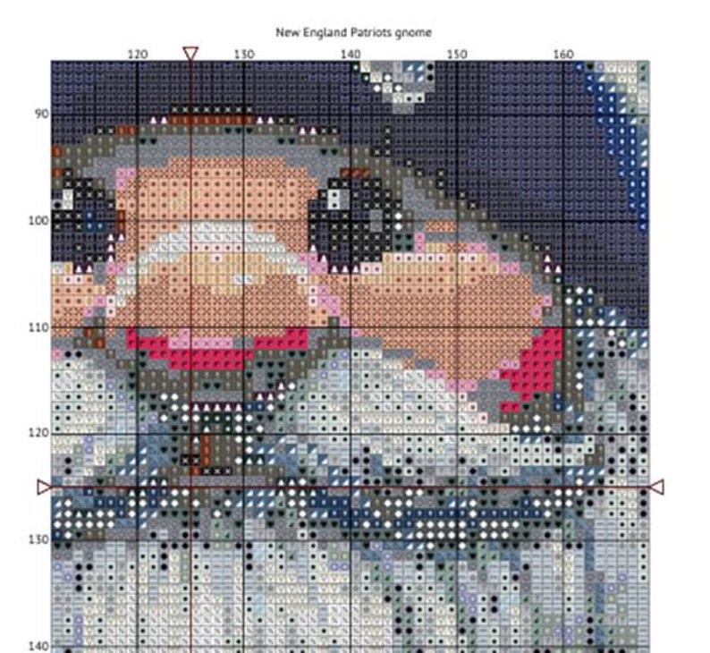 New England Patriots Gnome Cross Stitch Pattern: Football Fan Gift (PDF ...