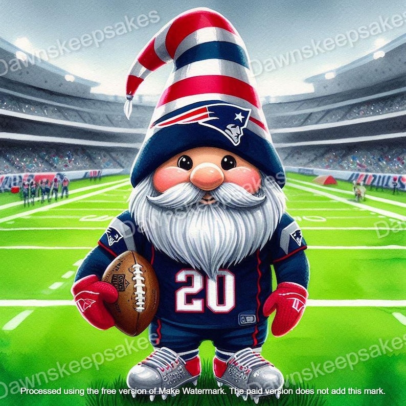 New England Patriots Gnome Cross Stitch Pattern: Football Fan Gift (PDF ...