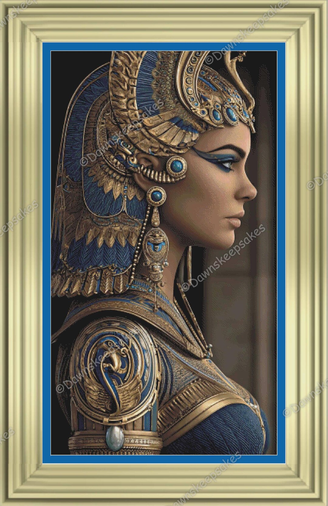 Cleopatra Cross Stitch Pattern, Instant Digital Download, Fantasy Decor ...
