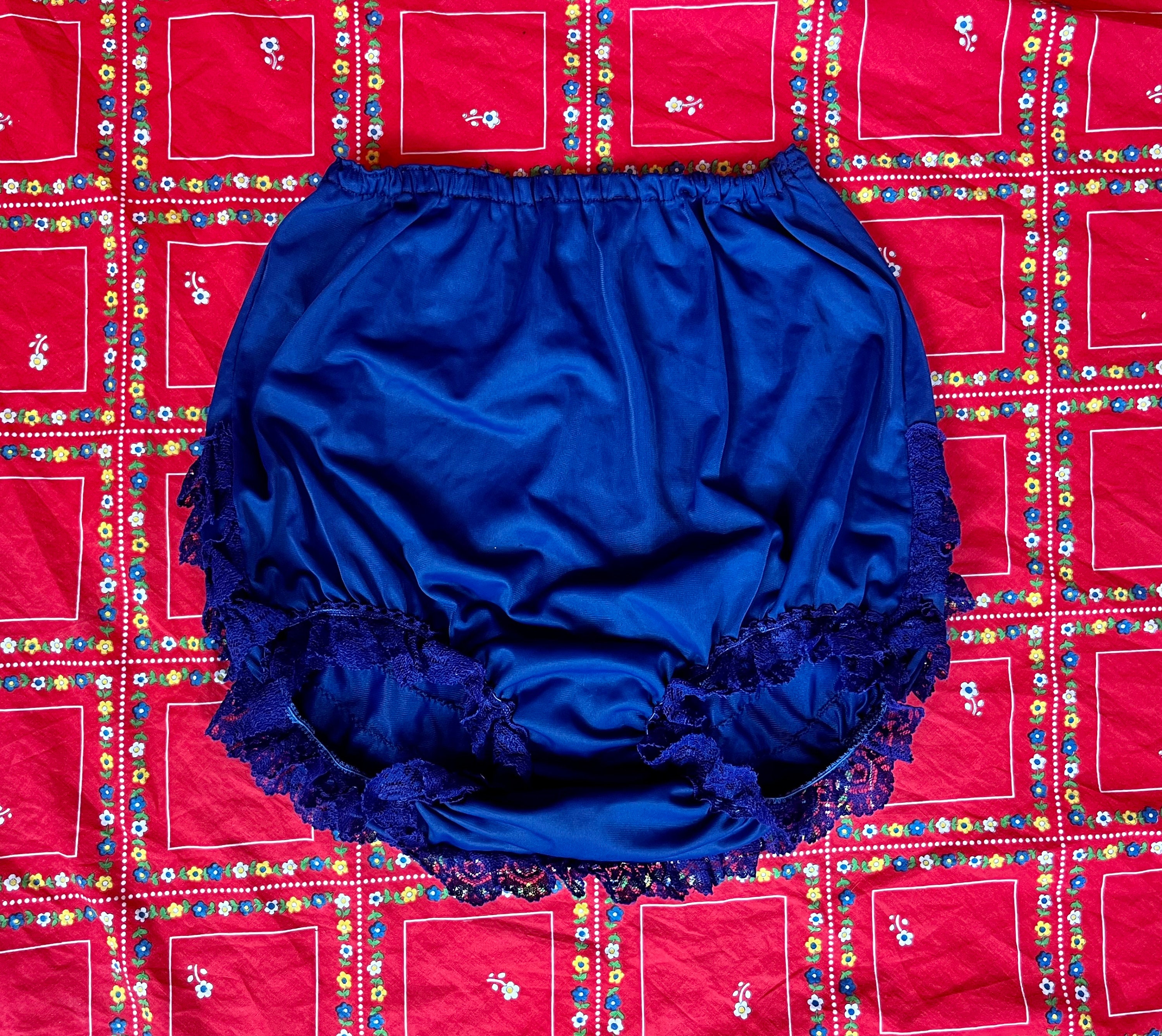 VTG Irene Originals La Jolla Panty Nylon Mushroom Gusset Lace Ruffles ...