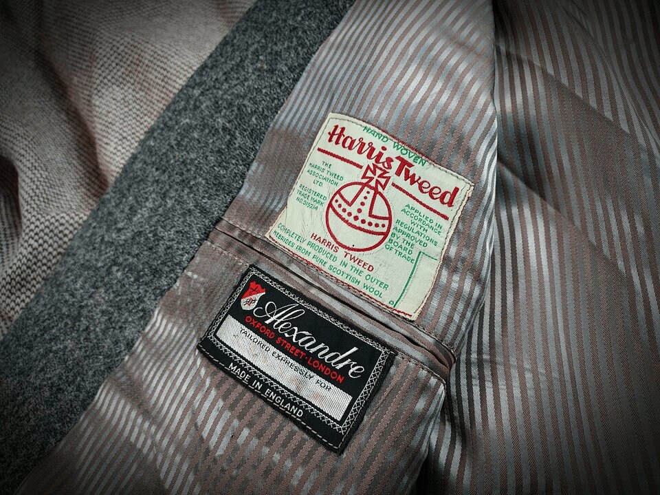 1960s Grey Neo Victorian Edwardian HARRIS TWEED Wool Slim Sack - Etsy