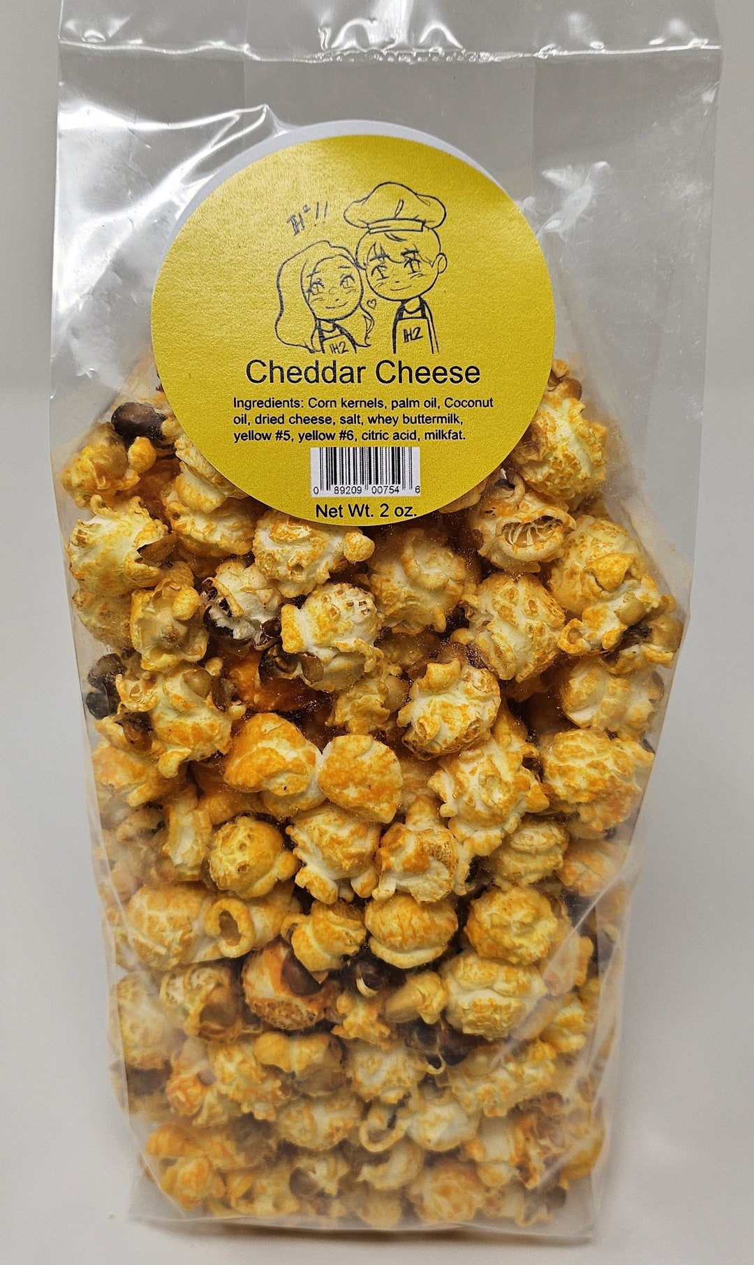 Cheddar Cheese Air Popped Popcorn 2 Oz. of Popped Corn - Etsy