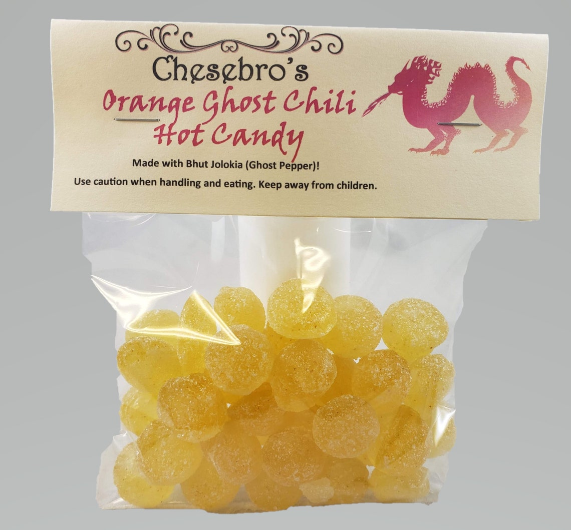 Orange Ghost Chili Hot Hard Candy Drops 4.5 Ounces - Etsy
