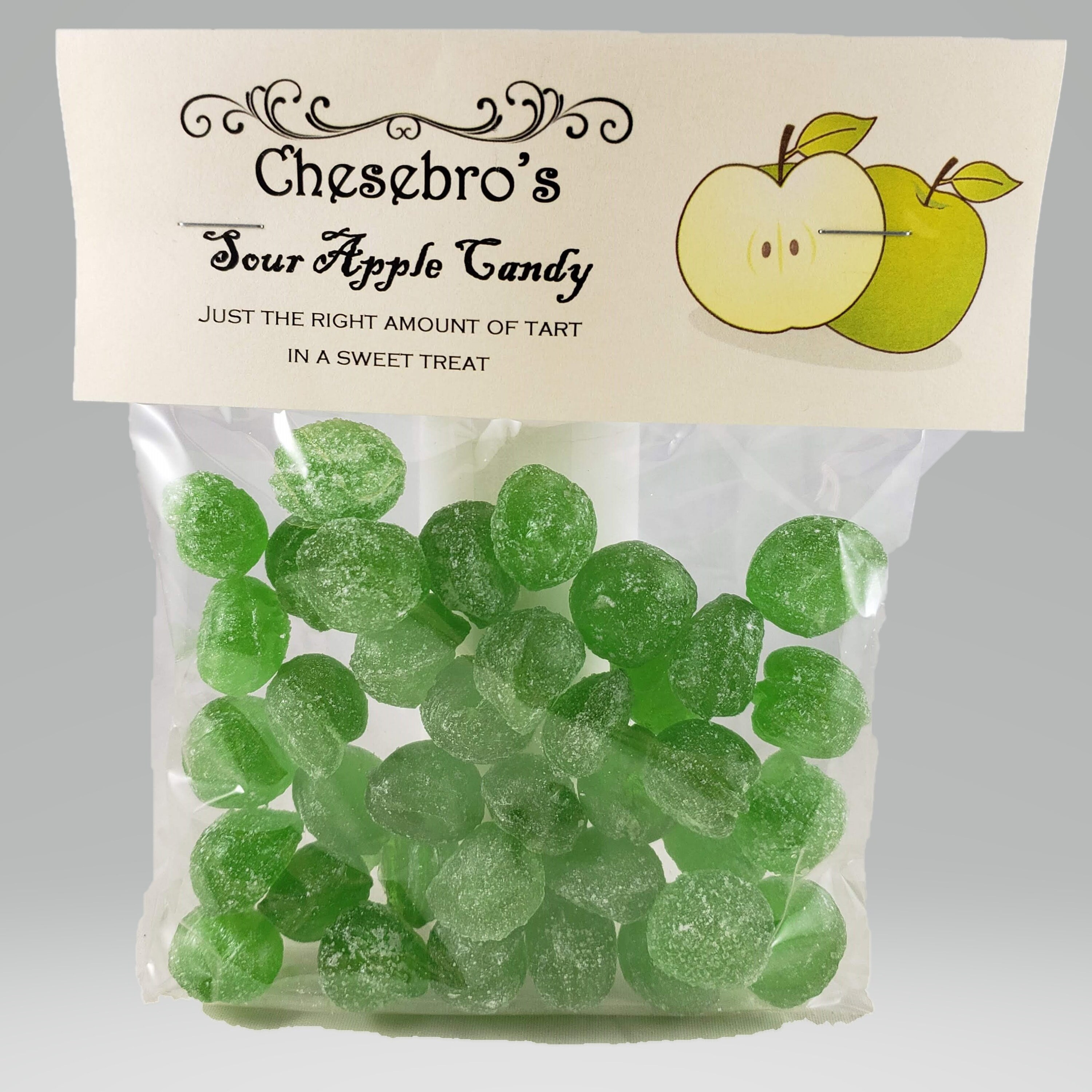 Sour Apple Hard Candy Drops 4.5 Ounces - Etsy