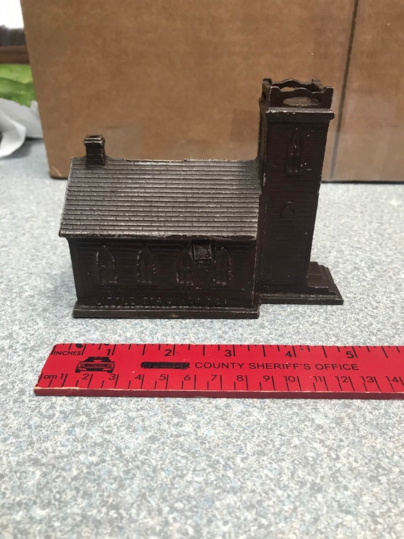 Vintage Old Metal Church Coin Bank Little Brown Church in | Etsy