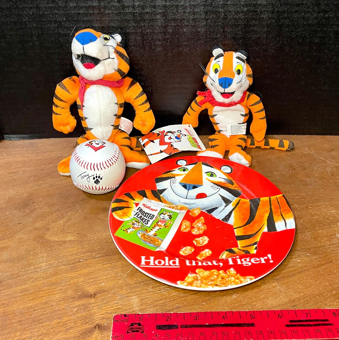 Kellogg’s Tony the Tiger Lot Plate Baseball 2 Plushies Vintage - Etsy