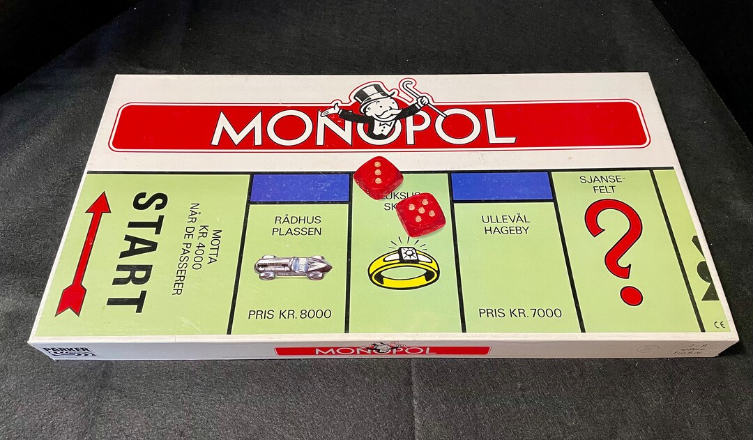 Parker Bros Foreign Monopoly Classic Game norwegian Ed, 1985 Ed Box VG ...