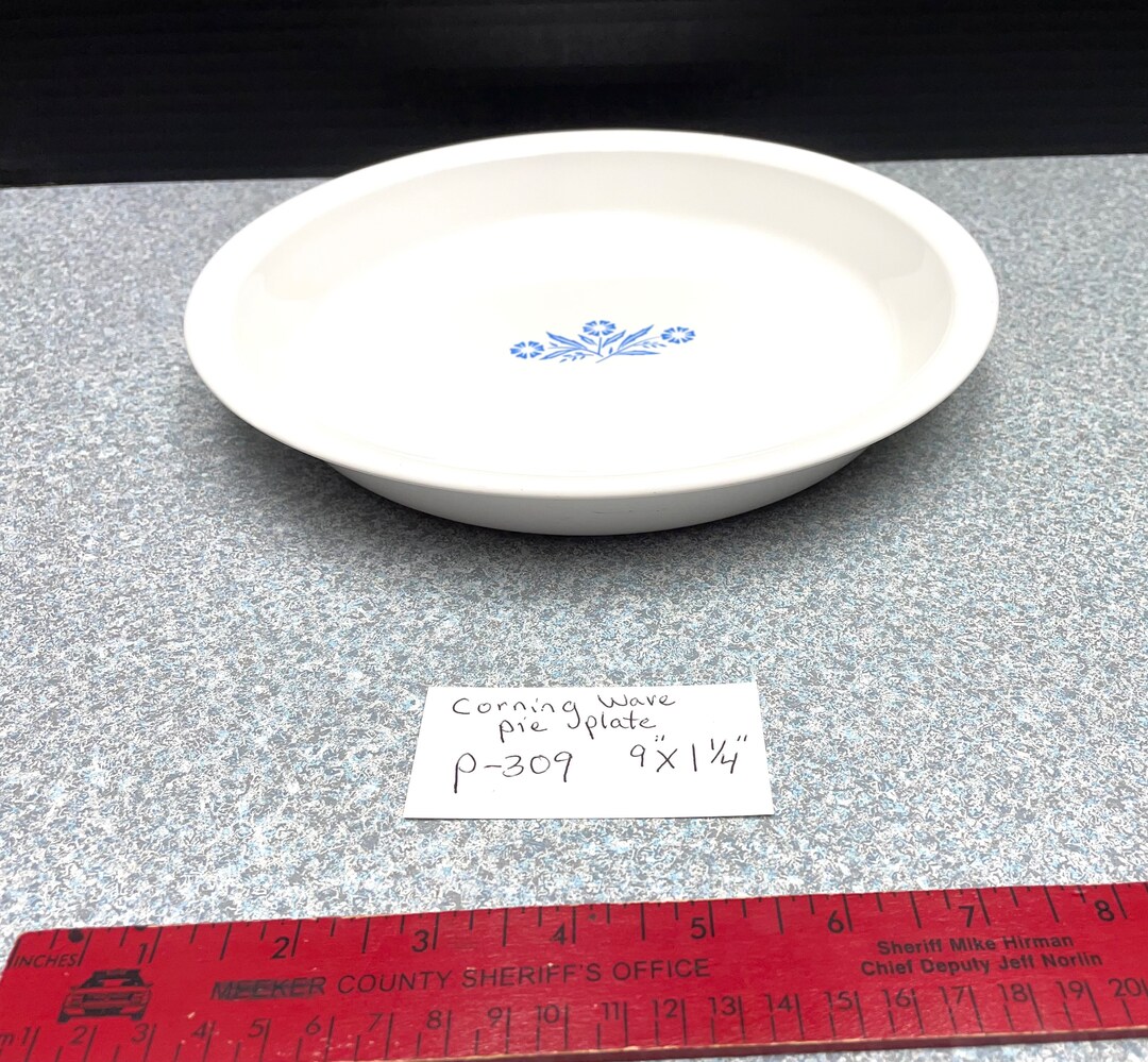 Corning Ware 9 Inch Pie Plate P-309 - Blue Cornflower Made in USA Pan ...