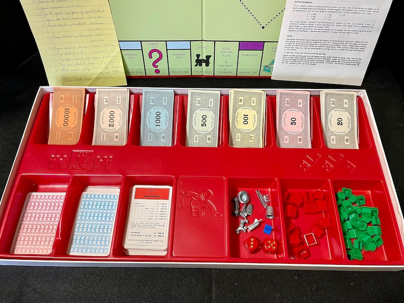 Parker Bros Foreign Monopoly Classic Game norwegian Ed, 1985 Ed Box VG ...