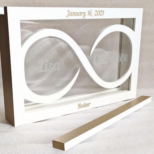 Personalised Sand Ceremony Box Infinity Sign Wedding Unity - Etsy