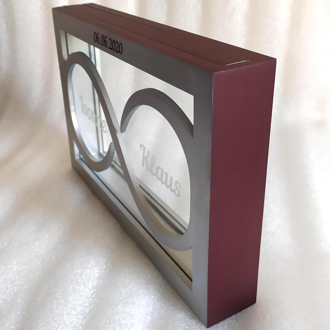 Personalised Sand Ceremony Box Infinity Sign Wedding Unity Sand ...