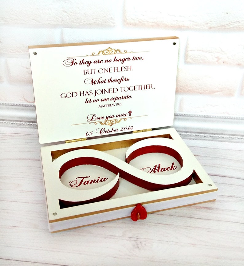 Valentines gift Jewelry Proposal box Champagne Gold white | Etsy