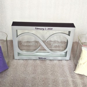 Personalised Sand Ceremony Box Infinity Sign Wedding Unity Sand ...