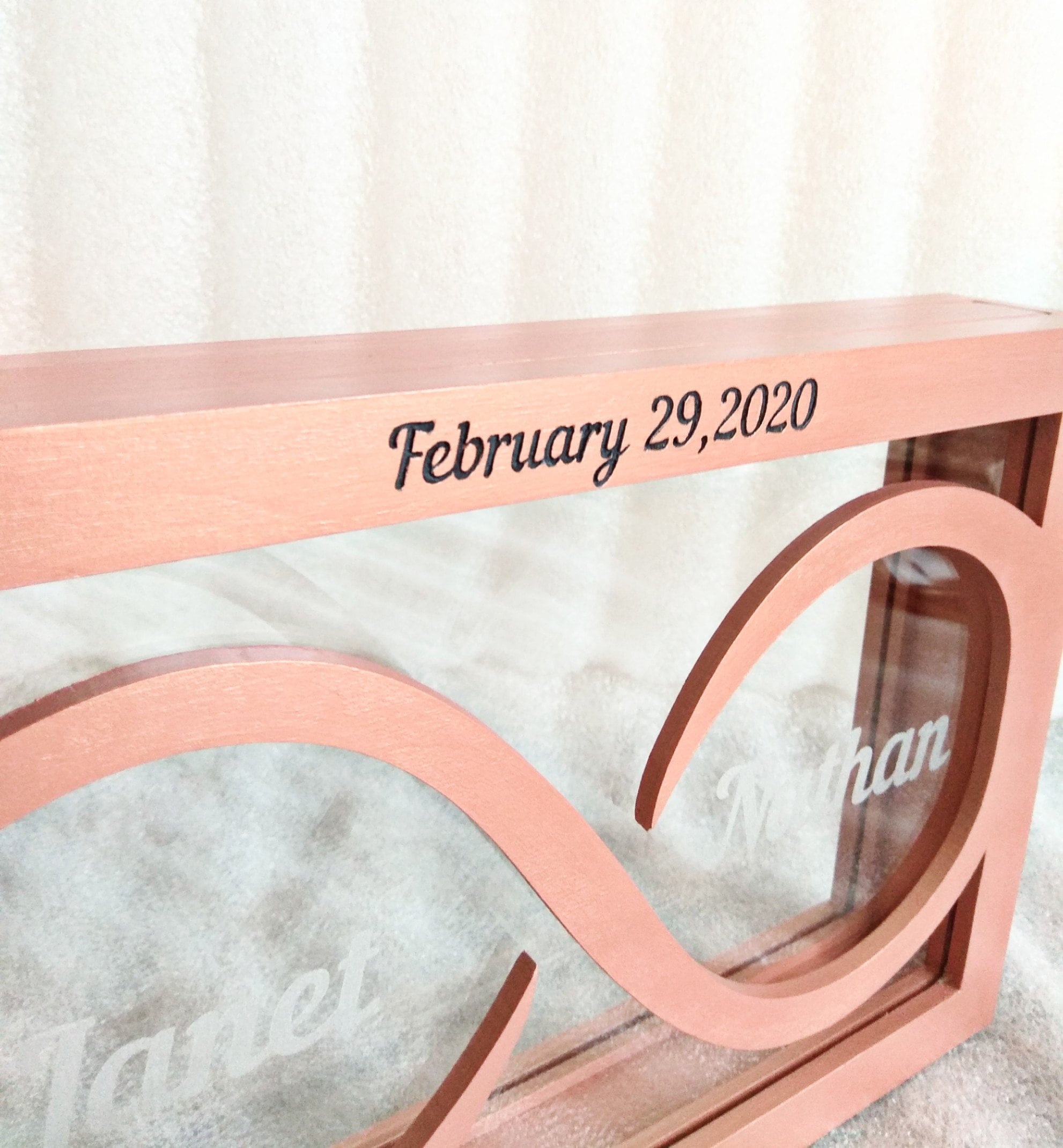 Personalised Sand Ceremony Box Infinity Sign Wedding Unity Sand ...
