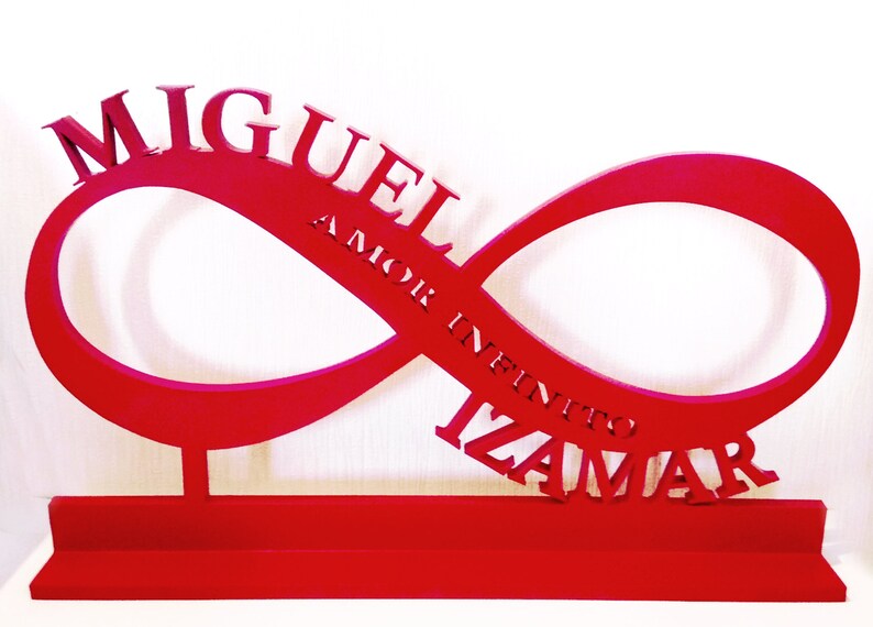 Personalised Infinity Symbol Red Wedding Table Sign for - Etsy