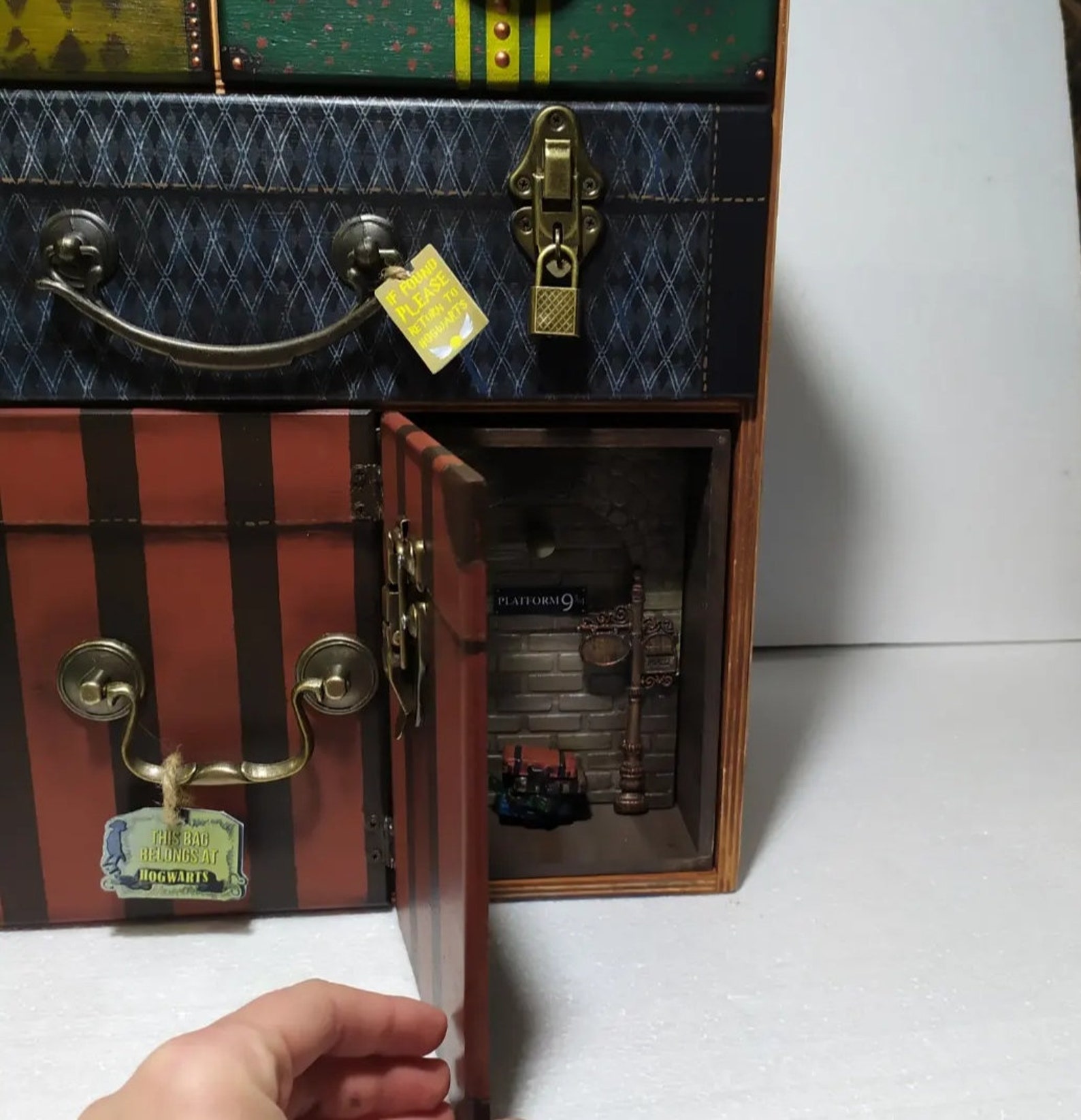 Magical Wizard School Chest of Drawers Organizer Wood Table Decor ...