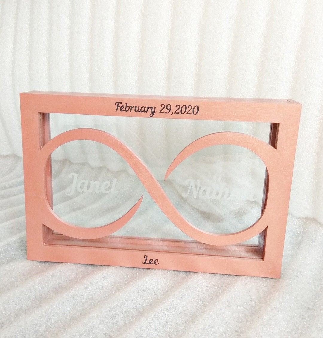 Personalised Sand Ceremony Box Infinity Sign Wedding Unity Sand ...