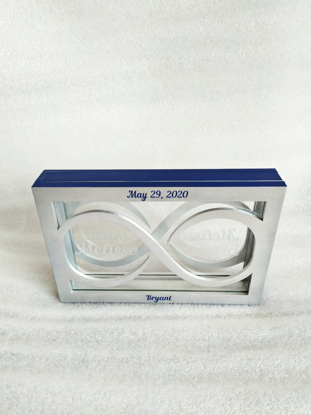 Personalised Sand Ceremony Box Infinity Sign Wedding Unity Sand ...