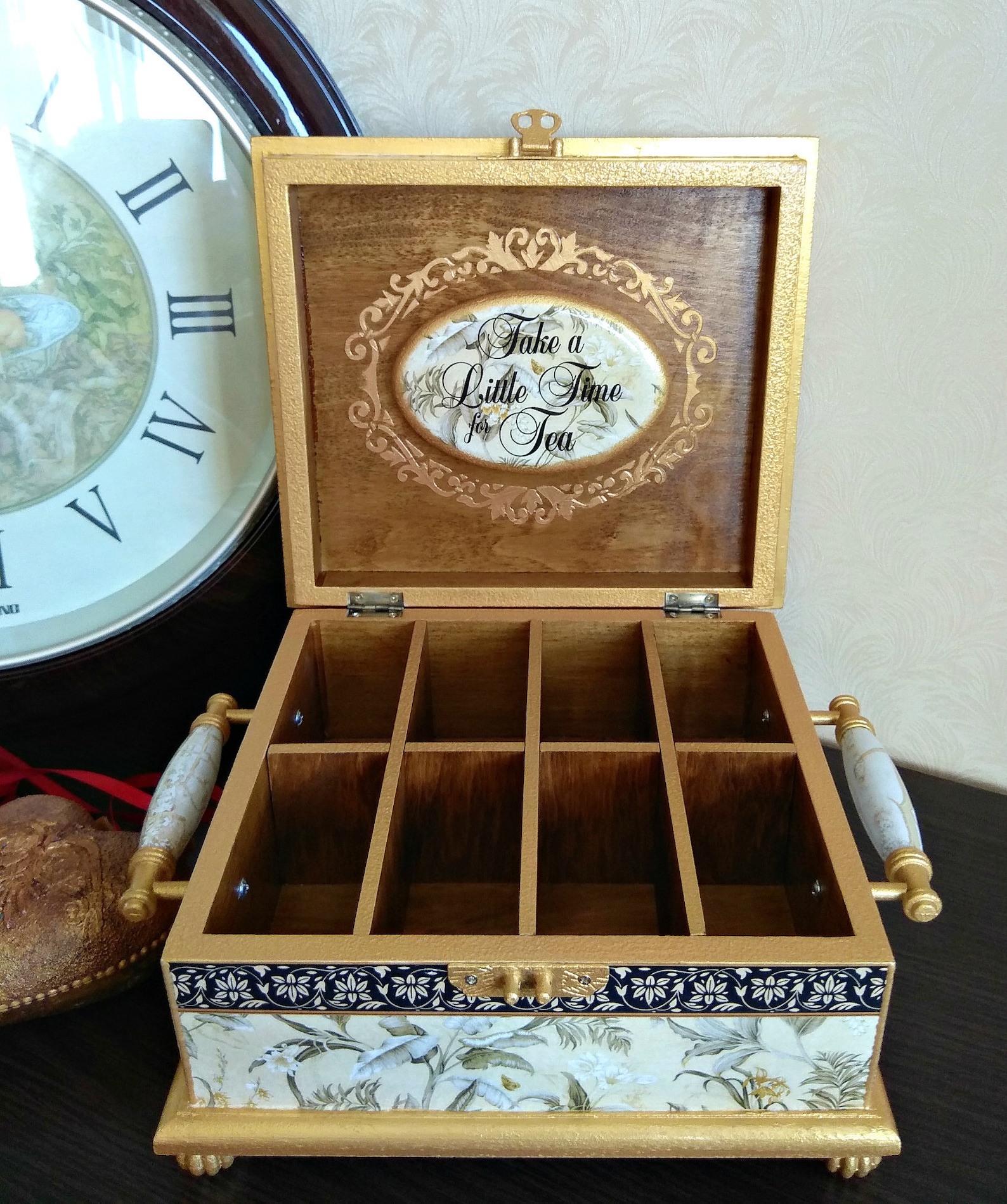 Tea Box Wooden Tea Box Tea Storage Tea Bag Box Tea Bag Storage | Etsy