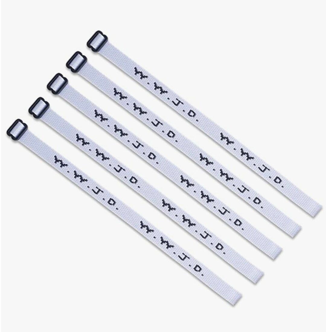 5 Pack WWJD Bracelets, What Would Jesus Do, Bible Bookmark, Sunday ...