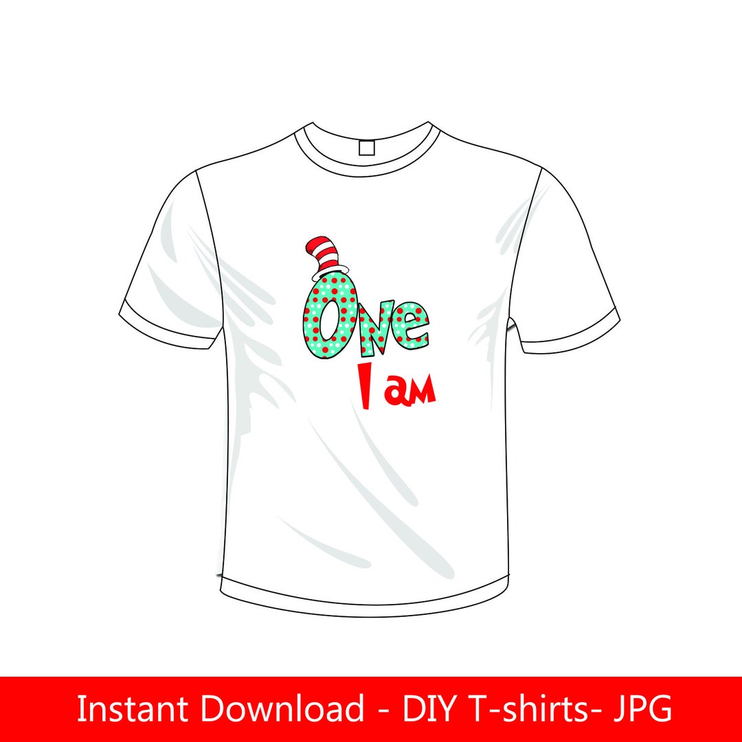 One I Am Clipart. Transfer Iron On. Digital File. Instant Download ...