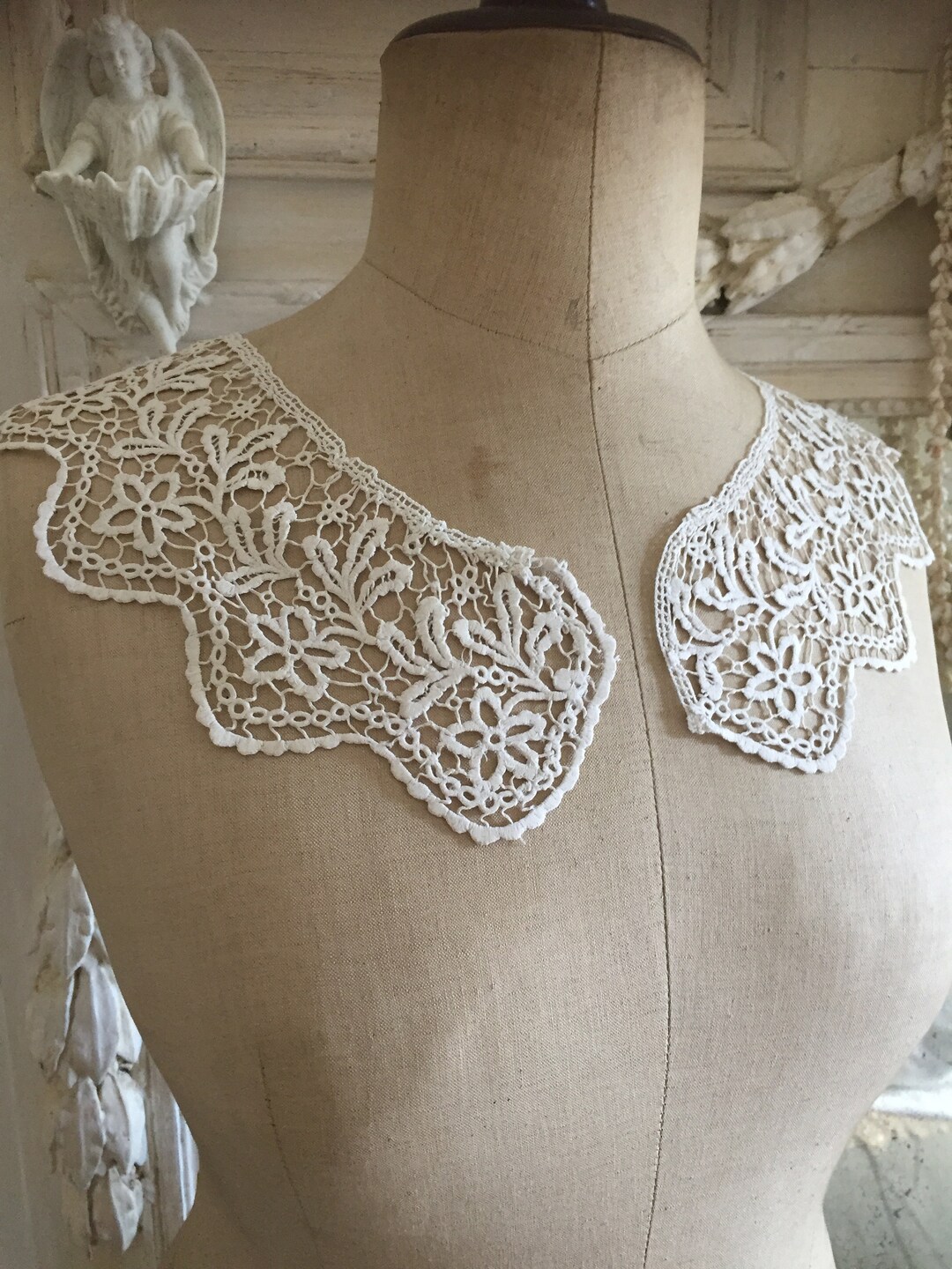 Antique French Lace Collar , Edwardian Collar 1900 - Etsy