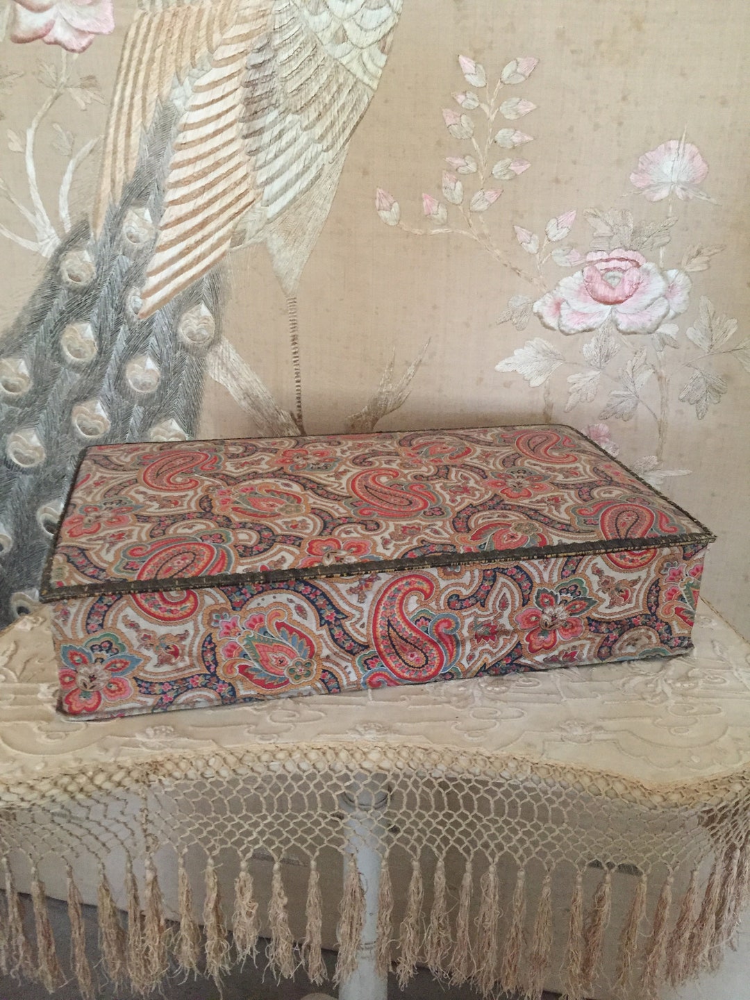 Antique French Victorian Textile Sewing Box, Circa 1910 - Etsy
