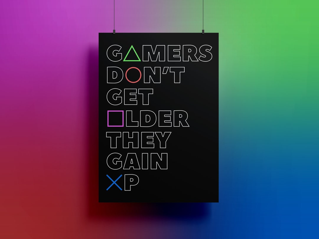 Digitaler Download - Gamer werden nicht älter sie GAIN XP Poster ...