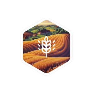 Catan "wheat" Sticker (3"x4") Tile for Lovers of Settlers and Board ...