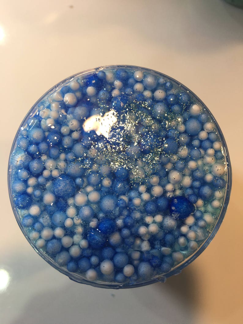 Blue Bubble Glitter Floam Slime - Etsy