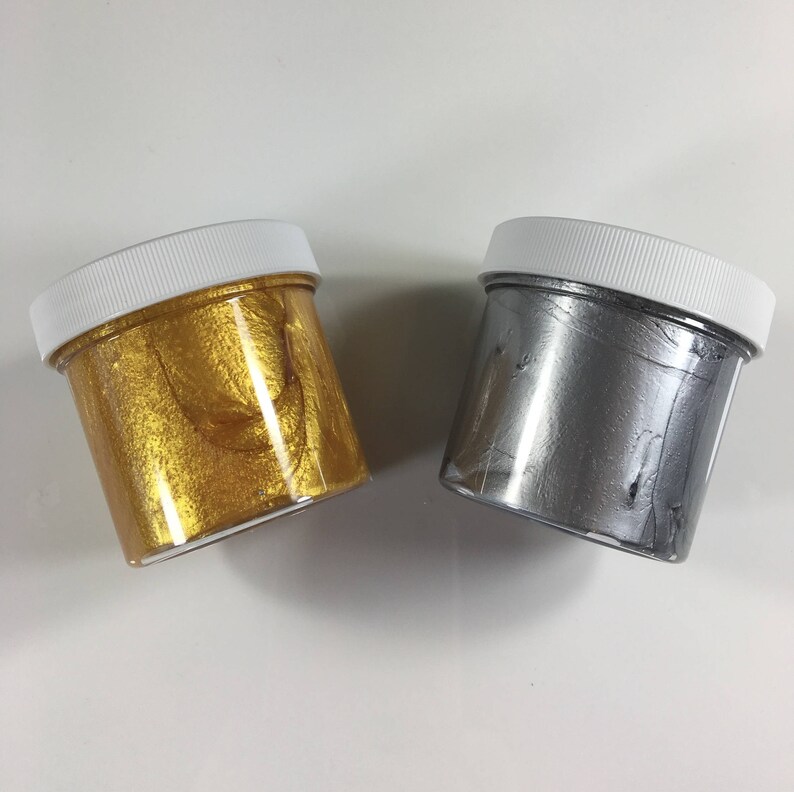 Gold & Sliver Metallic Slime Duo - Etsy