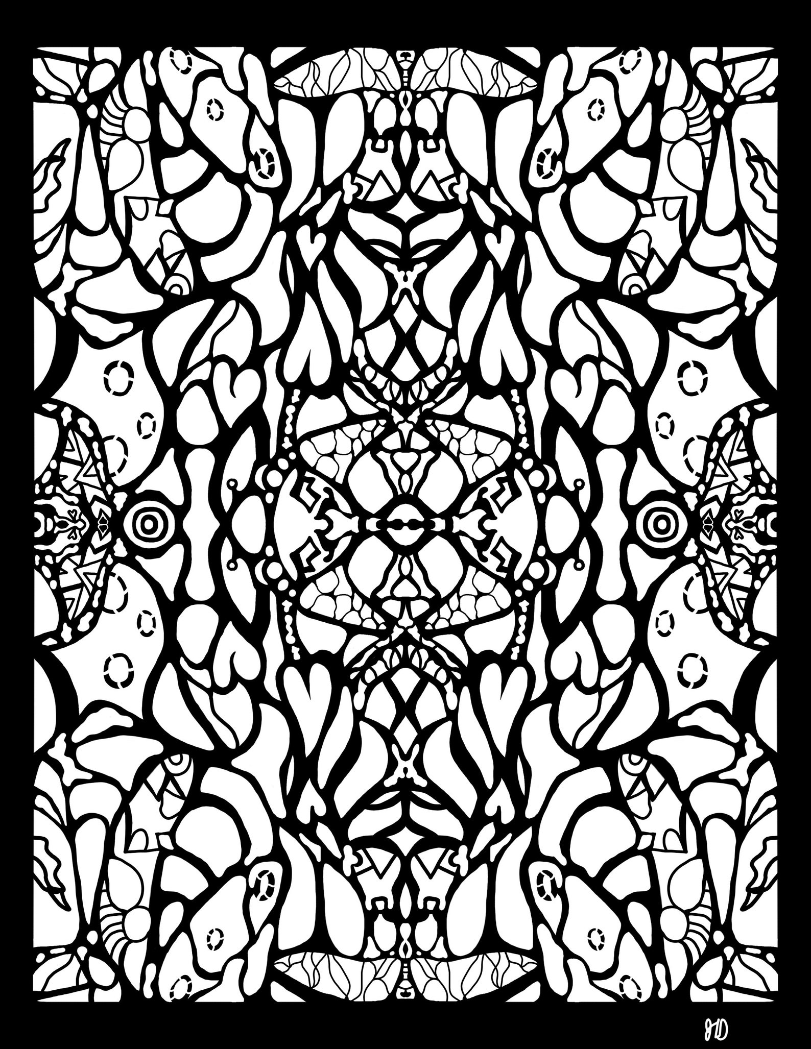 Abstract Coloring Page Digital Download Zen Adult Coloring for ...