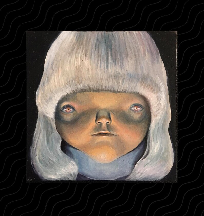 Village of the Damned Mara ORIGINAL Oil Painting on Wood - Etsy