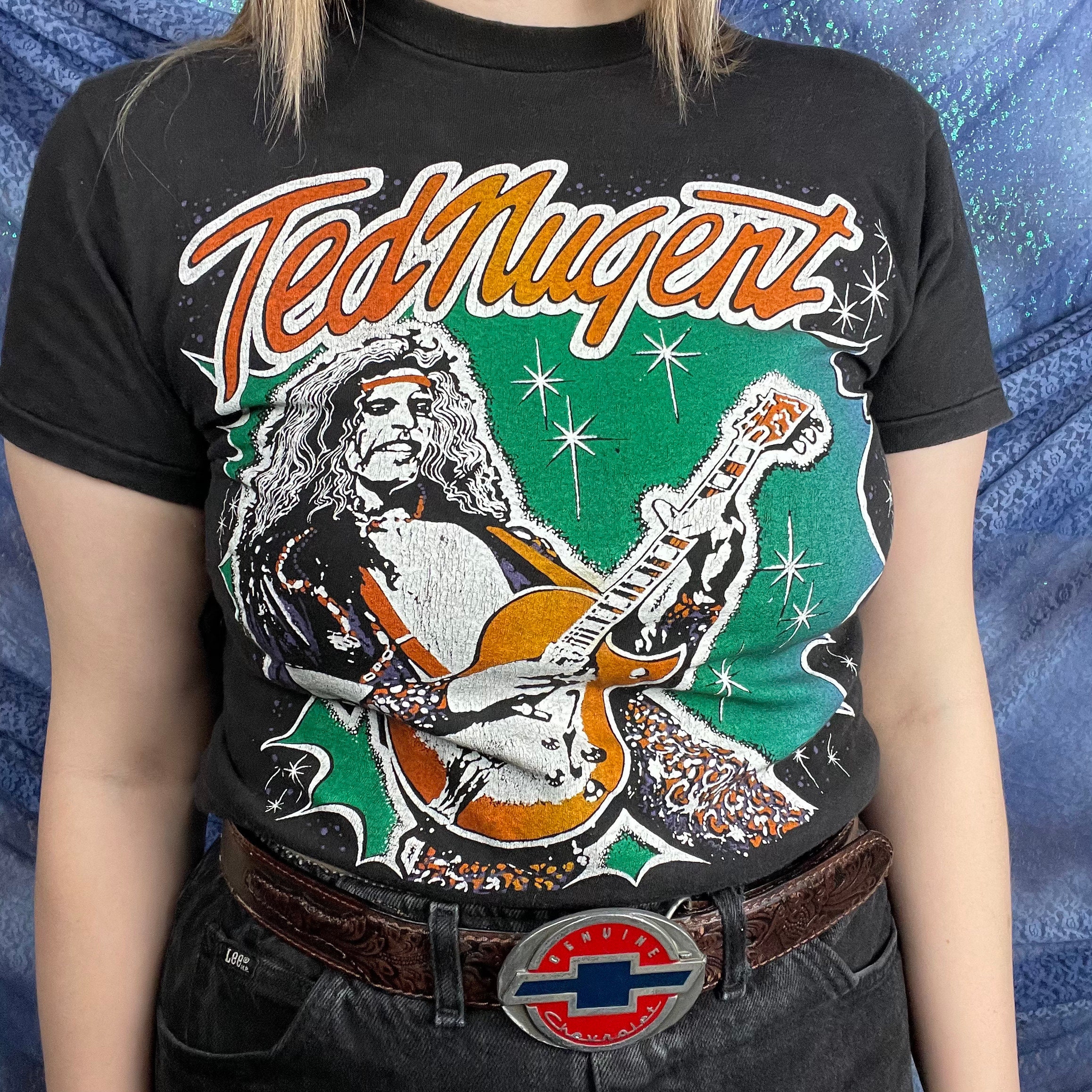 True Vintage 70s 1970s Ted Nugent Tour Live Gonzo Single Stitch Concert ...