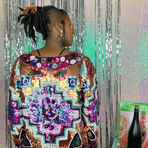 INSANE Abstract Geometric Sequin Pattern Top - Etsy