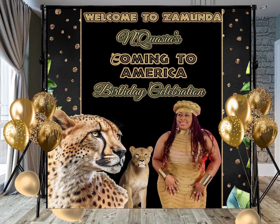 Coming to America Theme Backdrop/african Theme/family Event/matching ...